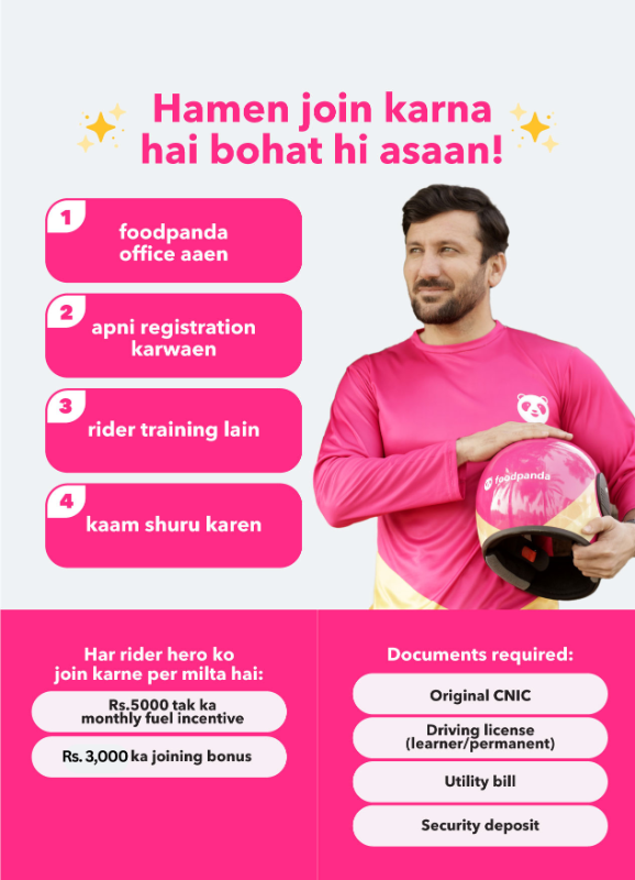 Rider Delivery jobs foodpanda per | Aaj hi Apply karein