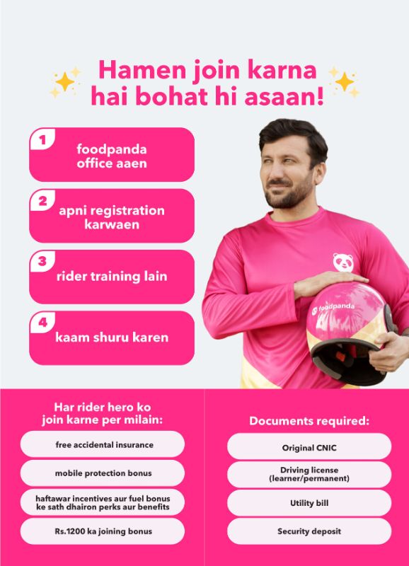 Rider Delivery jobs foodpanda per | Aaj hi Apply karein